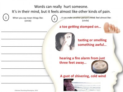 Words hurt, words help - Social Skills Activities for Children with Autism