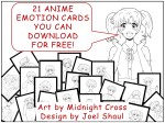 Anime Emotion Picture Cards – project for counseling, therapy, teaching ...
