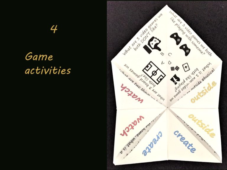 Paper fortune teller for playing and hanging out social skills - Social ...